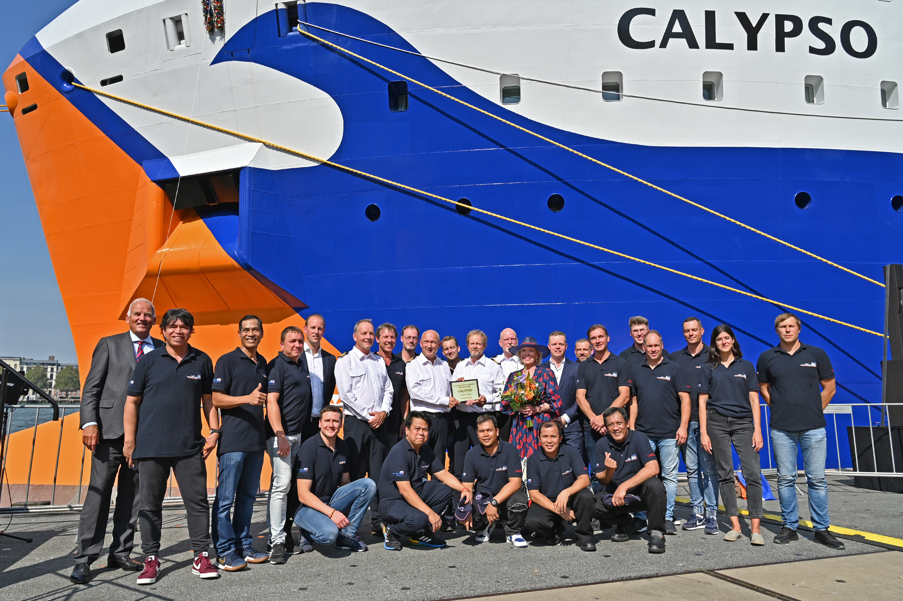 Van Oord celebrates christening of cable-laying vessel Calypso | Van Oord