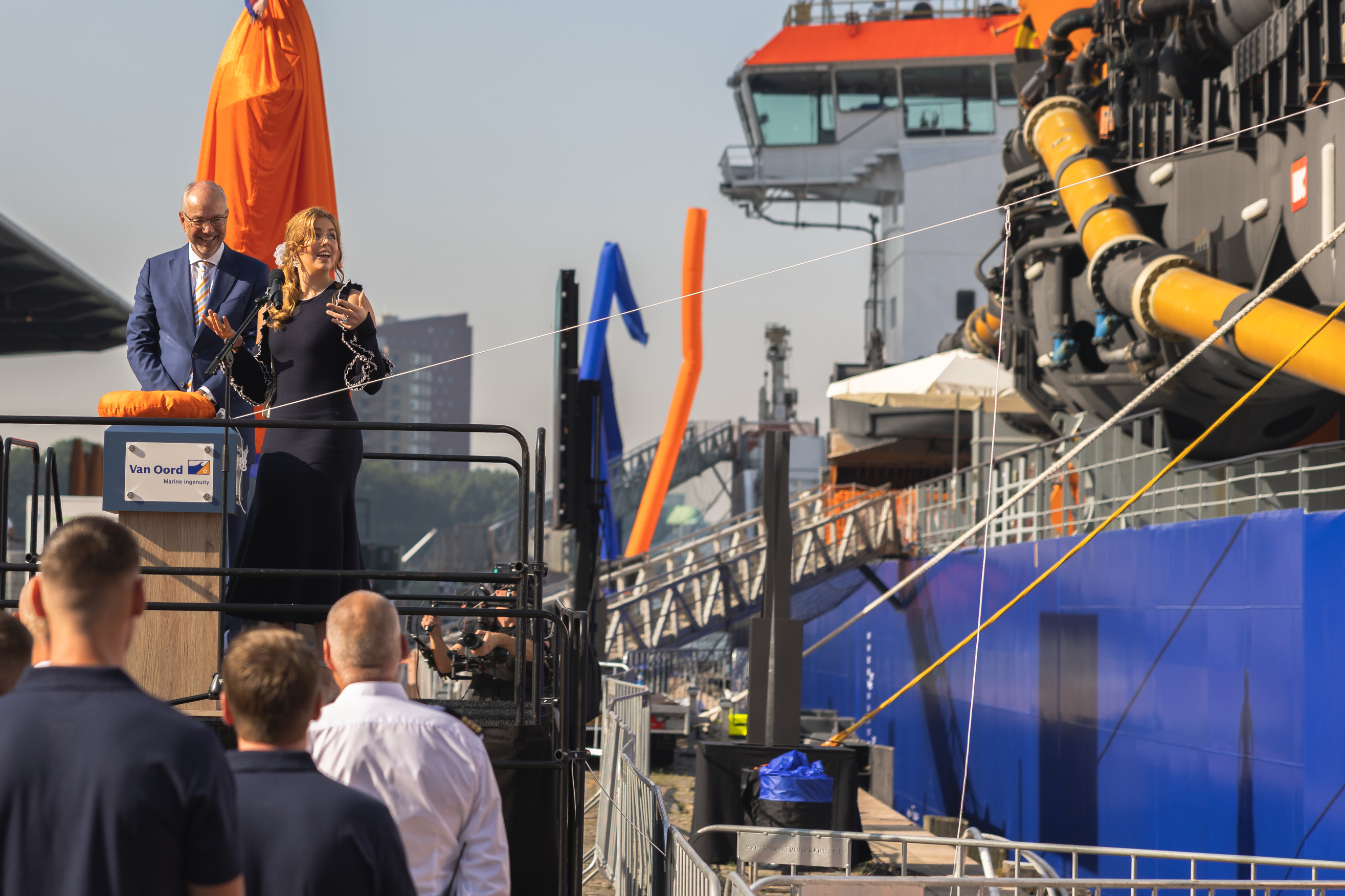 Princess Alexia of the Netherlands christens Van Oord's Vox Alexia ...