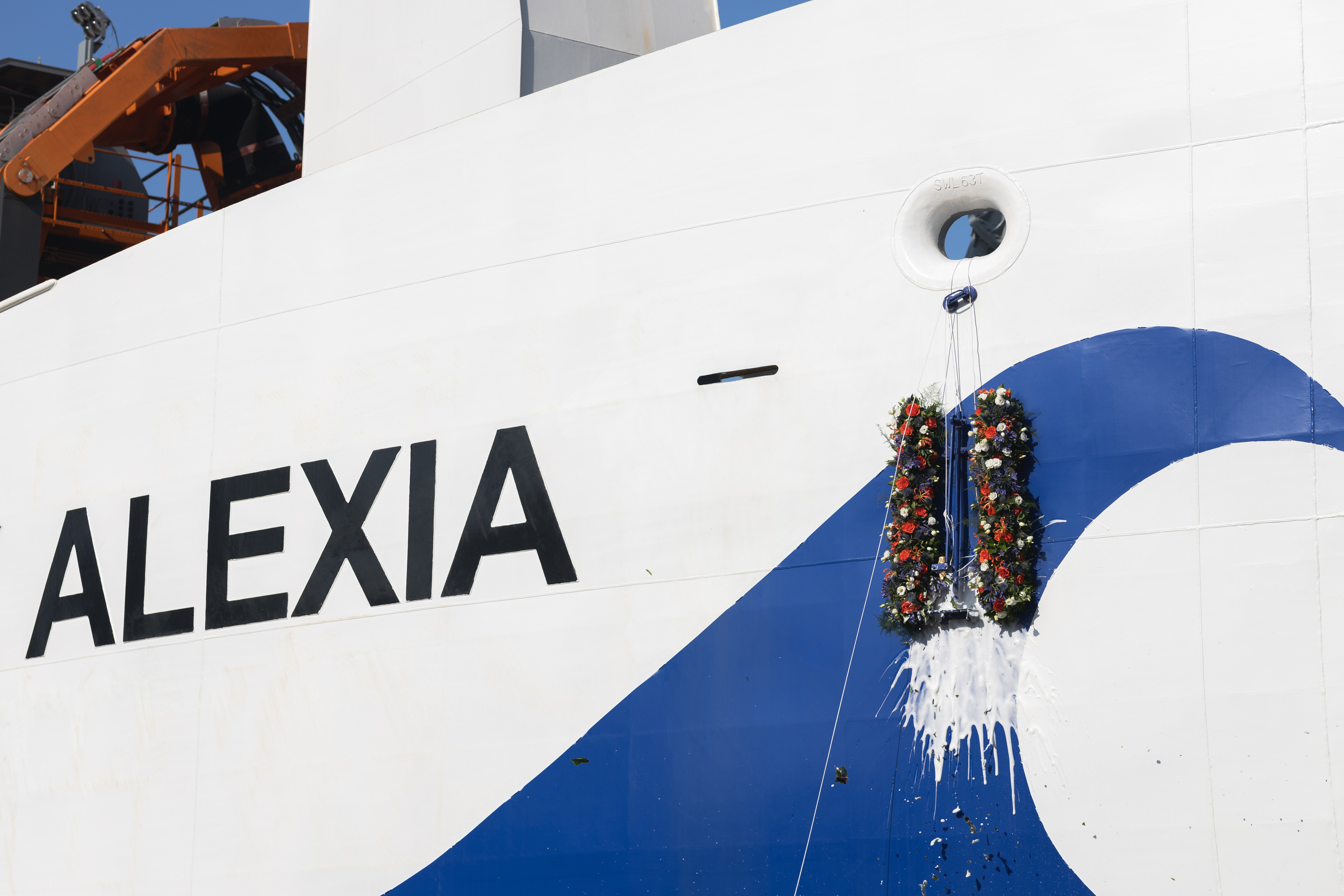 Princess Alexia of the Netherlands christens Van Oord's Vox Alexia ...