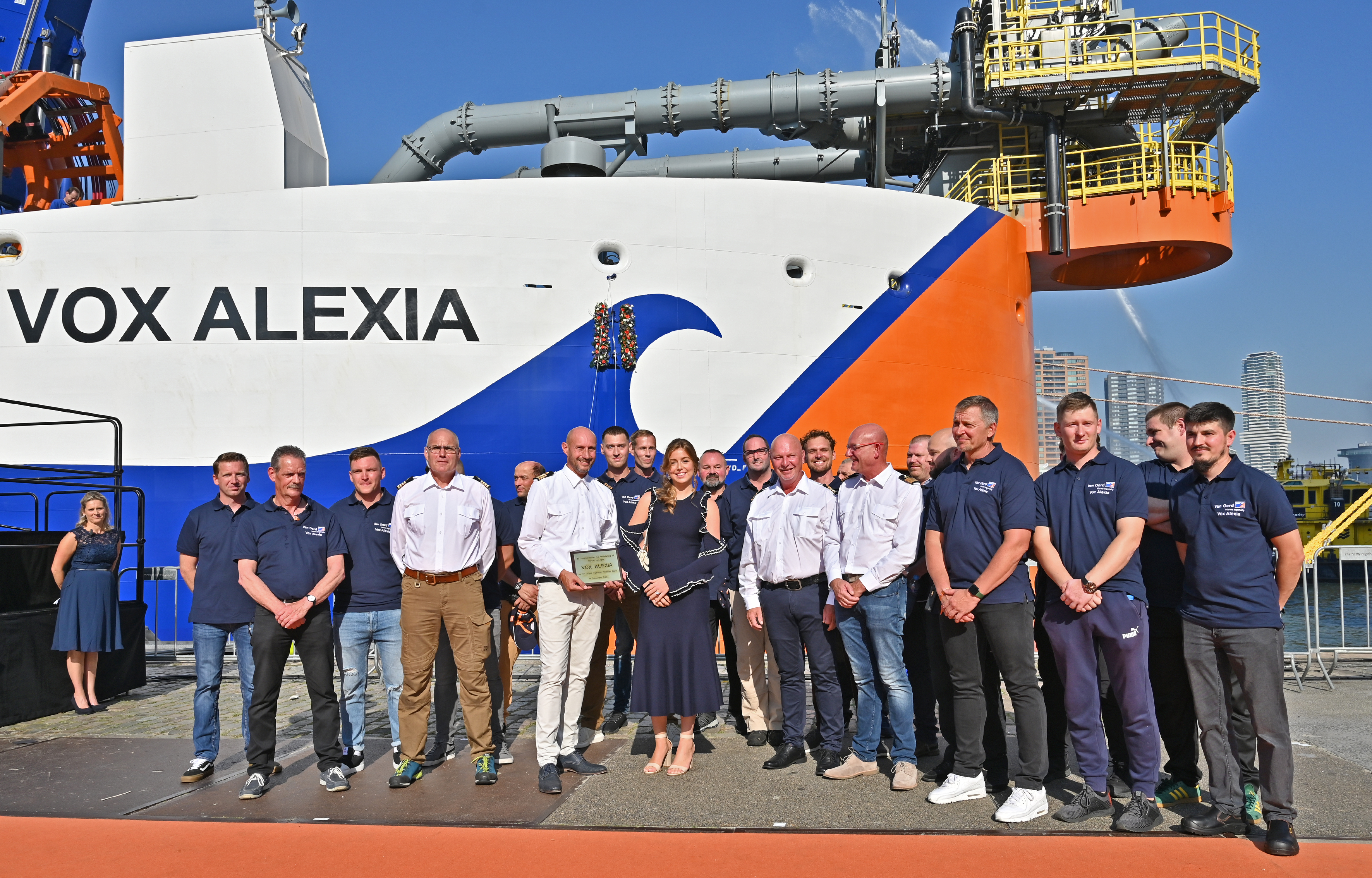 Princess Alexia of the Netherlands christens Van Oord's Vox Alexia ...