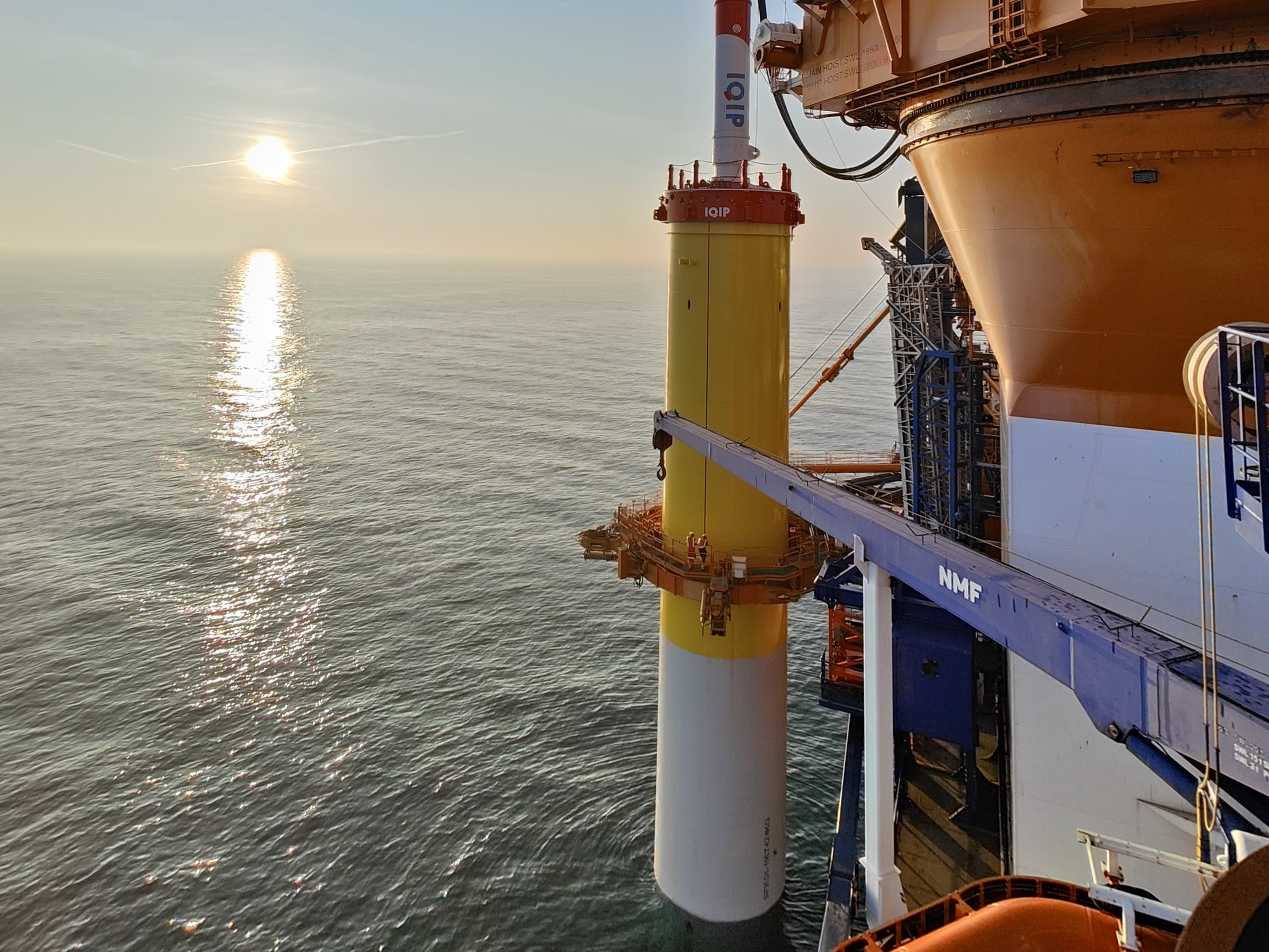 First monopile foundation in place at Sofia Offshore Wind Farm | Van Oord