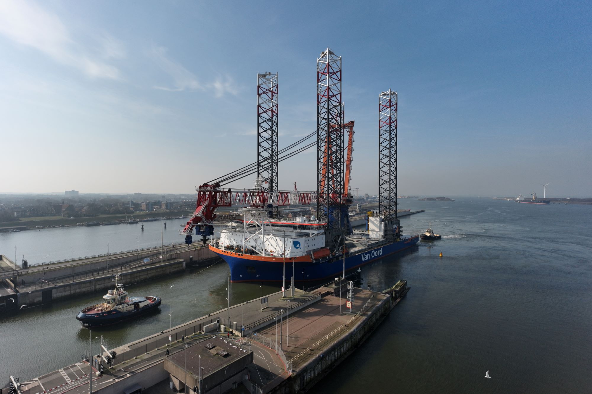 Van Oord’s brand-new offshore installation vessel Boreas arrived in the ...